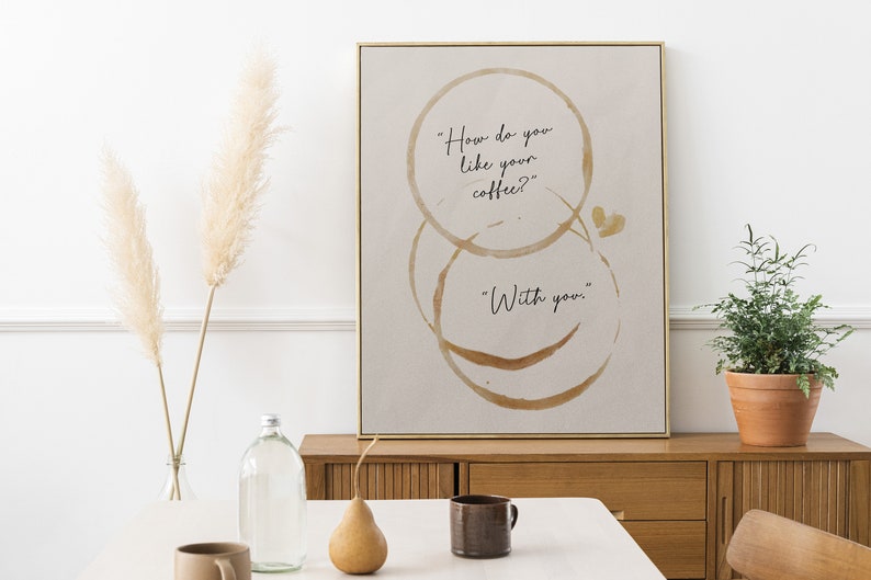 How Do You Like Your Coffee? With You Caffeine Mug Stain Poster, Cafe ...