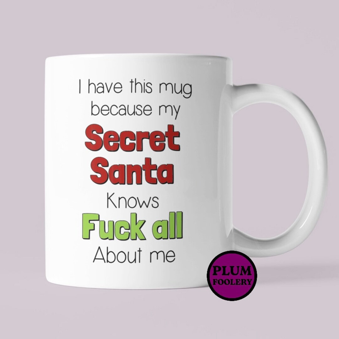 Secret Santa Mug Funny Work Gift Sarcastic Profanity - Etsy