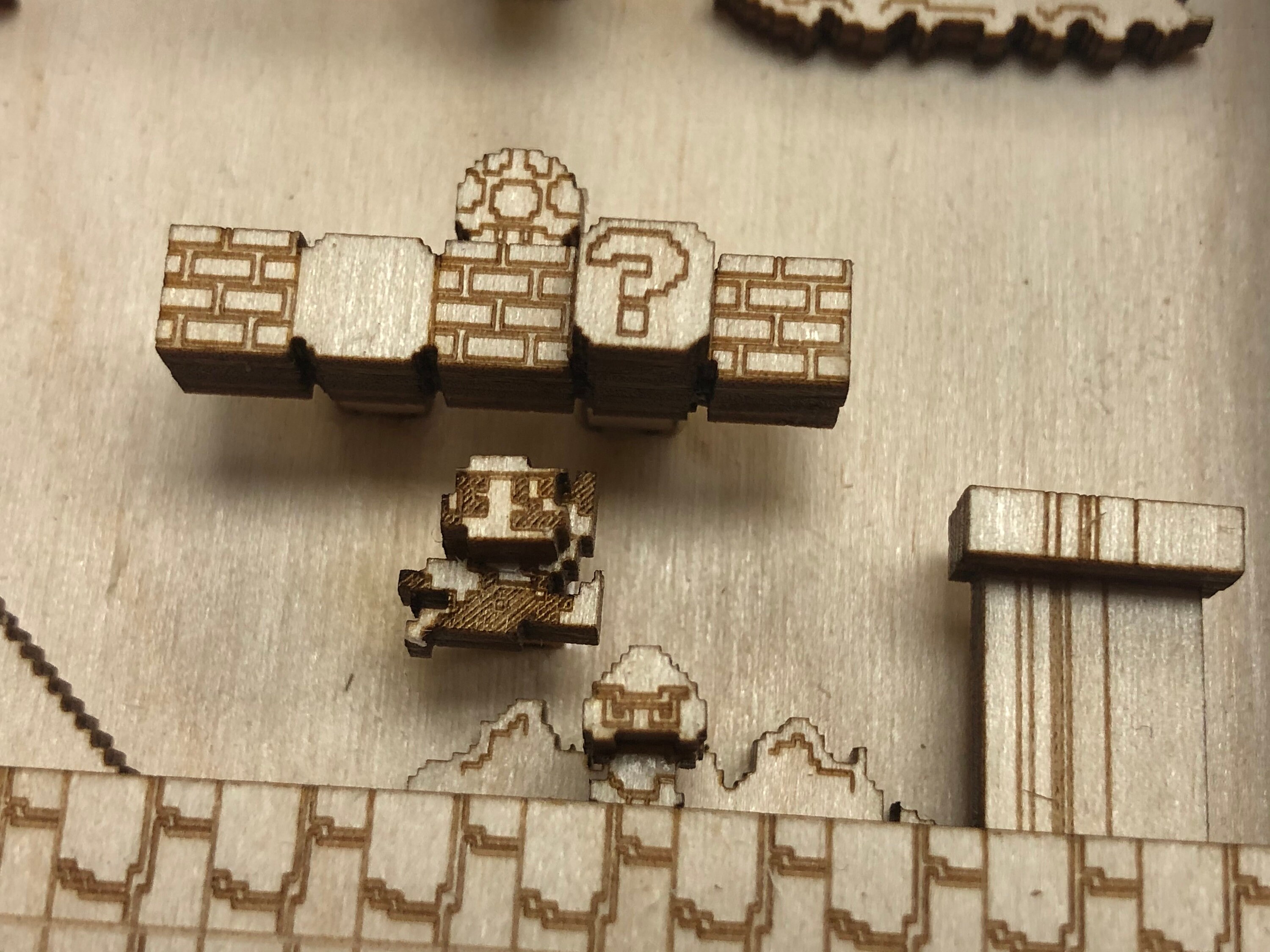 Super Mario Bros. 1-1 Wood Art Model, Nintendo - Etsy