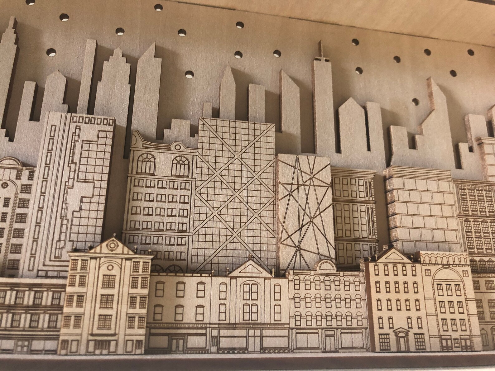 City Skyline in Shadowbox - Etsy