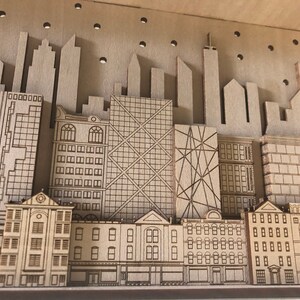 City Skyline in Shadowbox - Etsy