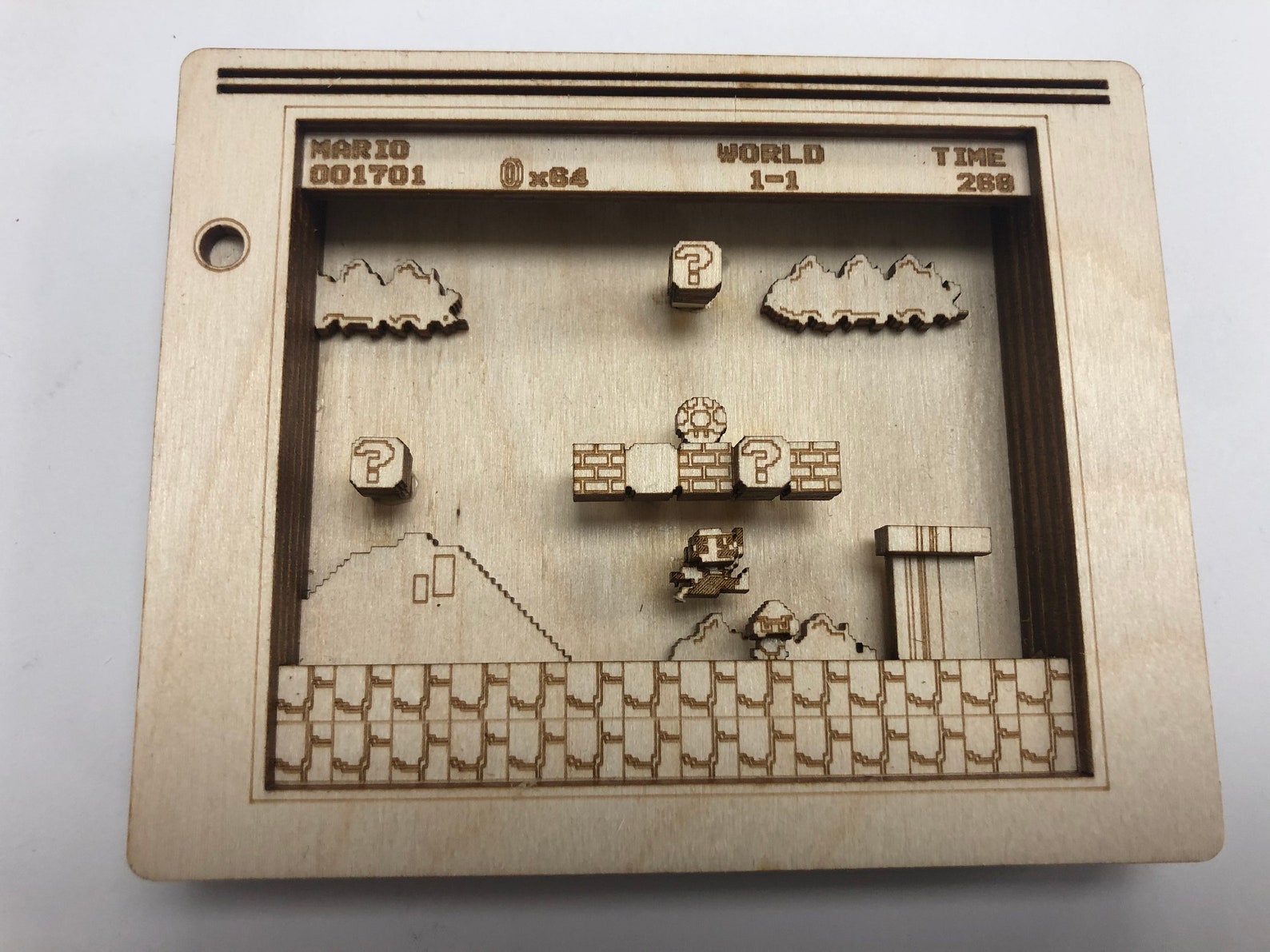 Super Mario Bros. 1-1 Wood Art Model, Nintendo - Etsy