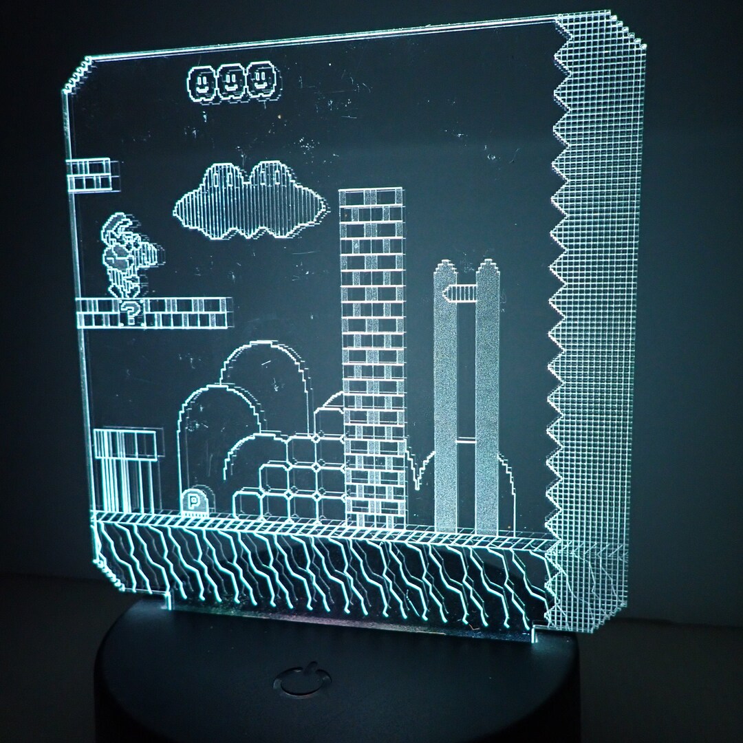 Super Mario World 3 Acrylic Lamp, Light, Scene (4), Nintendo - Etsy