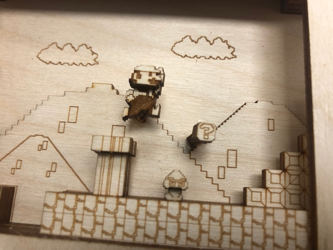Super Mario Bros. World 1-1 Panorama Wood Model Nintendo - Etsy Canada