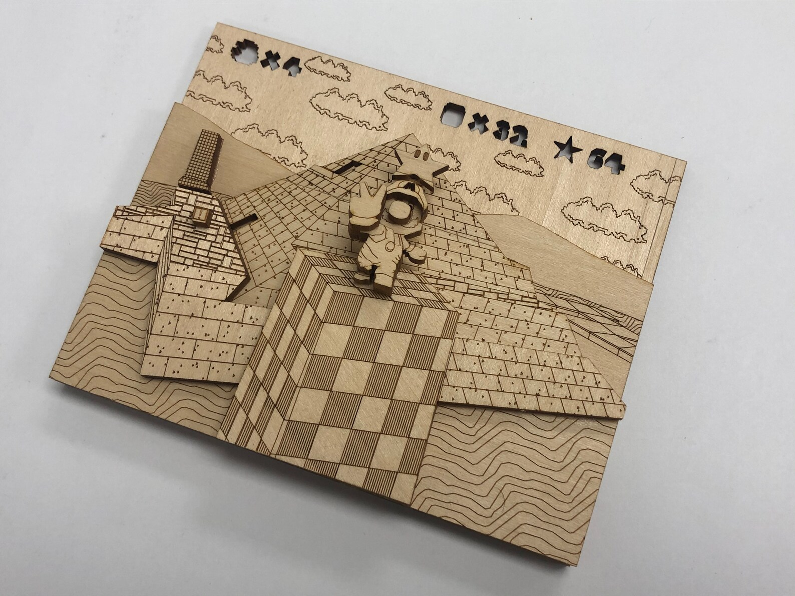 Super Mario 64 Star Grab Wood Art Model Nintendo - Etsy