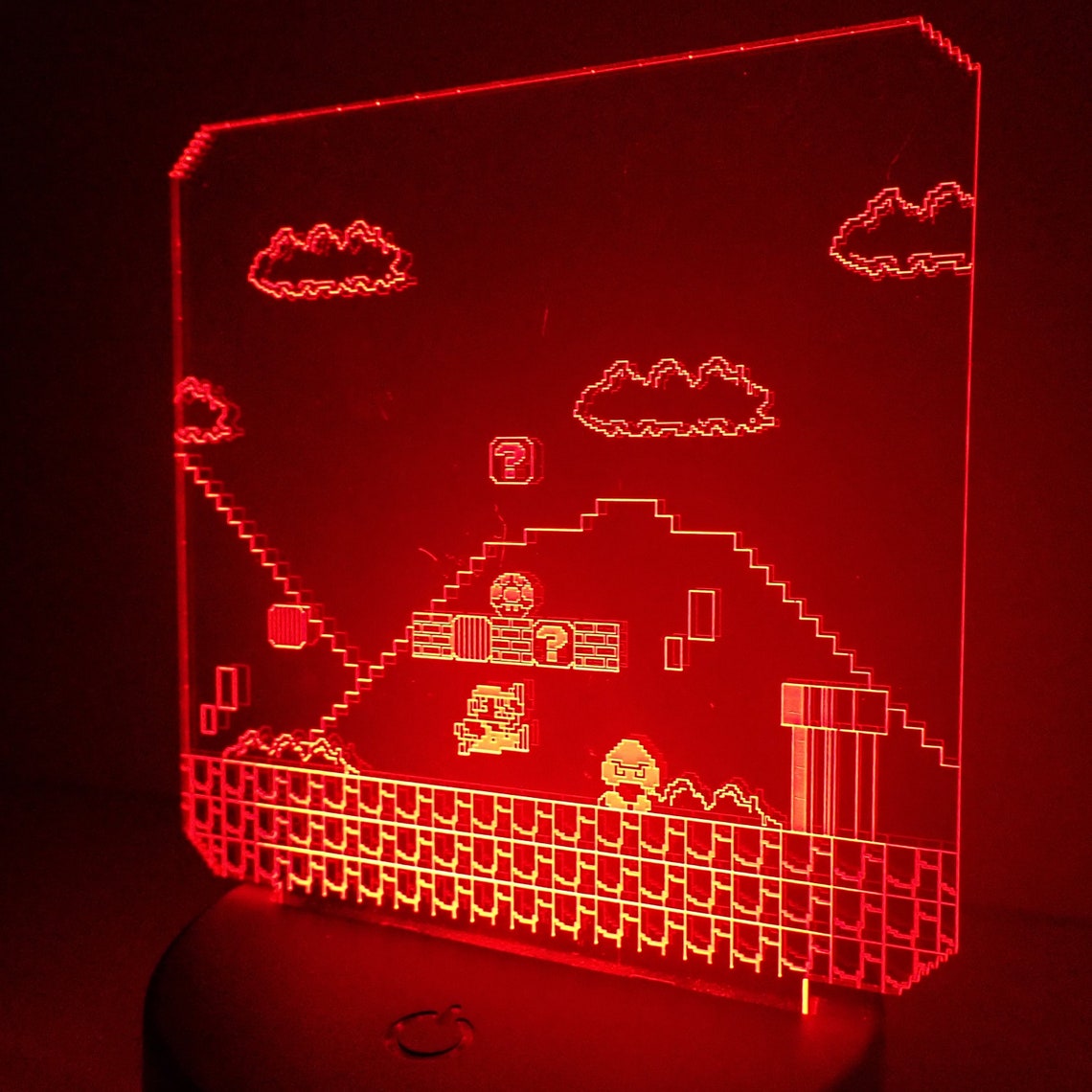 Super Mario World 1-1 LED Acrylic Lamp, Light, Scene (1), Nintendo - Etsy