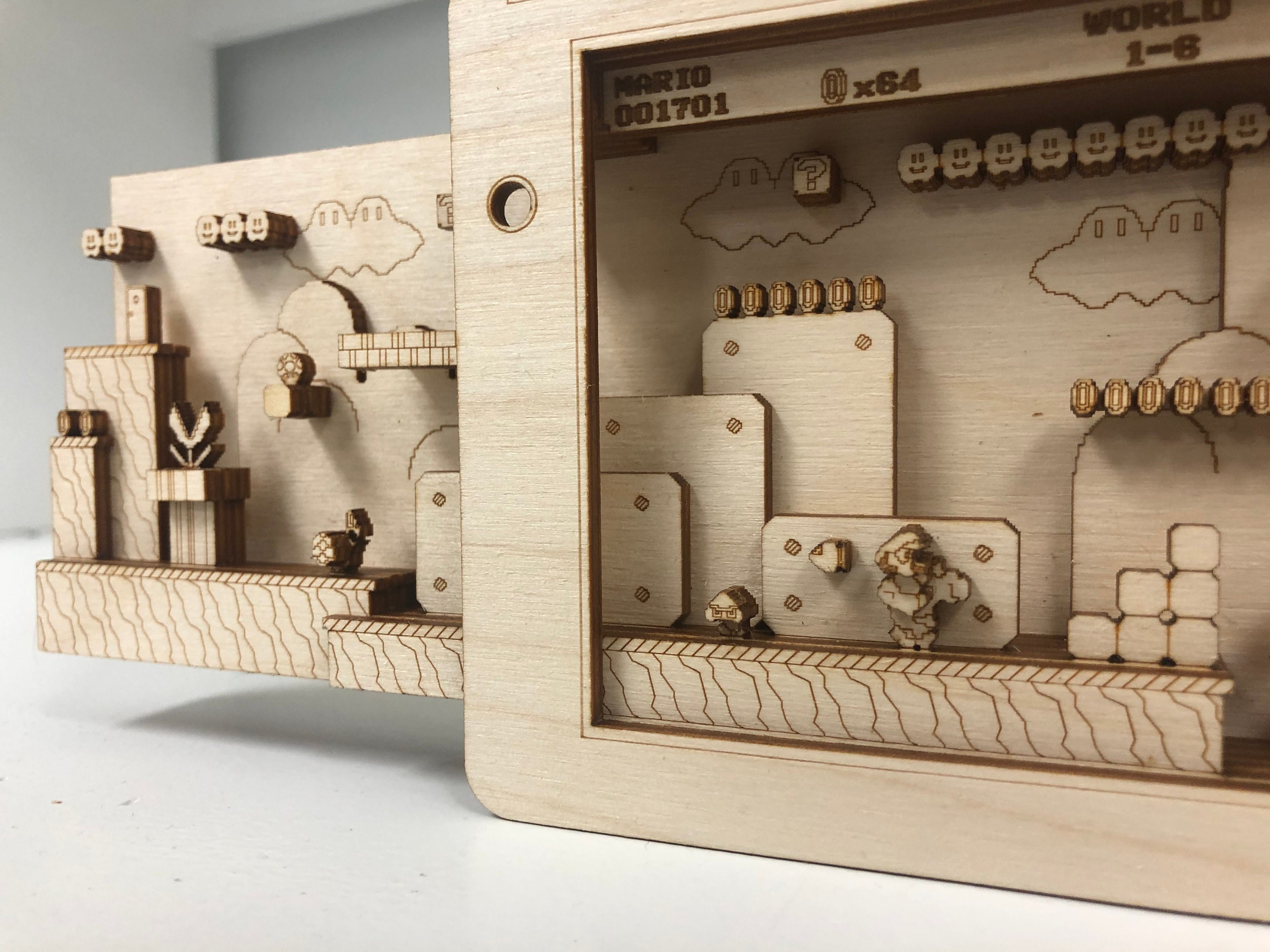 Super Mario Bros. 3 Wood Model, Nintendo - Etsy