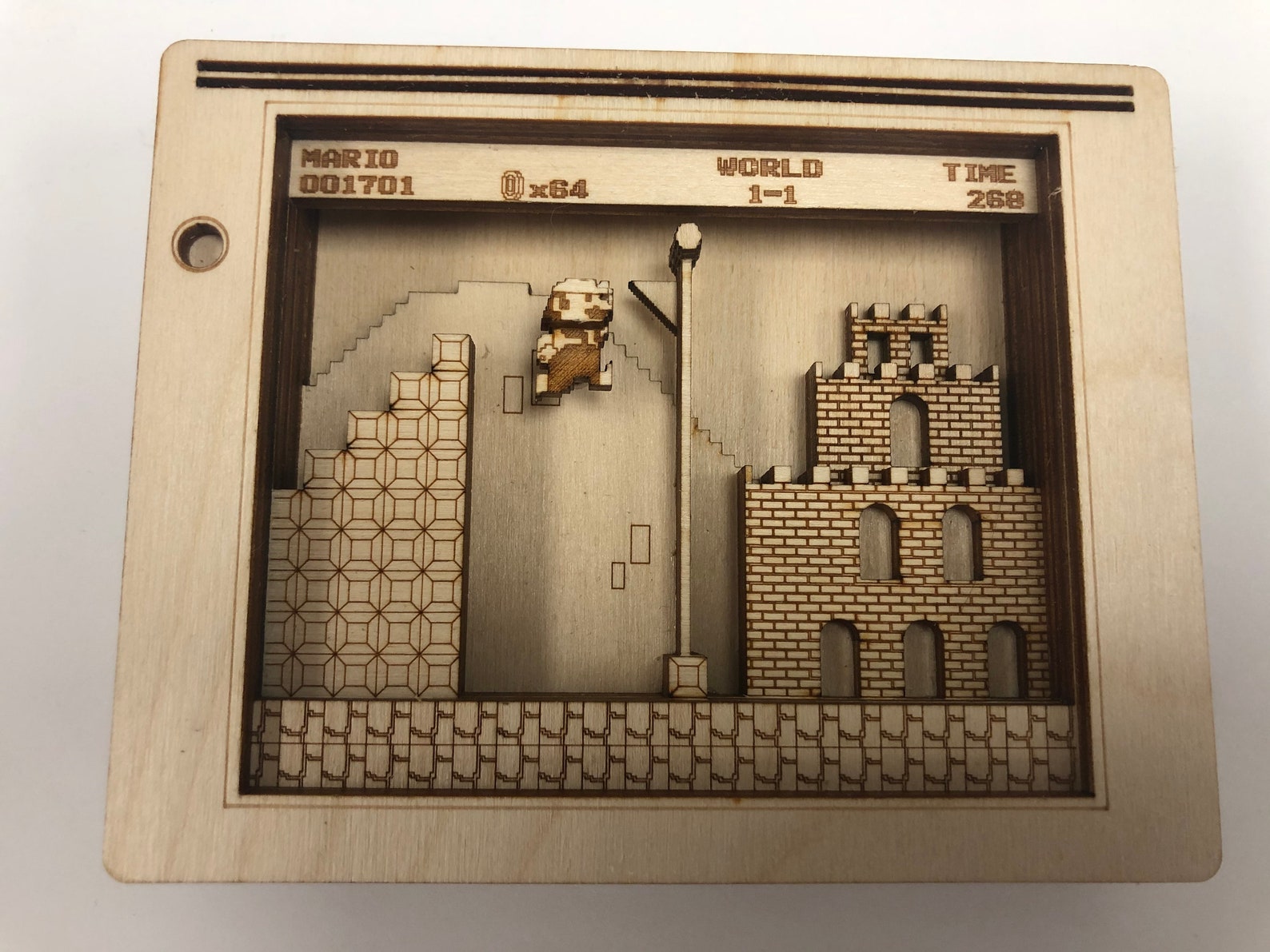 Super Mario Bros. Castle Flag Wood Art Model Nintendo - Etsy