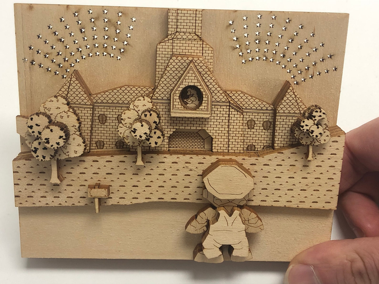 Super Mario 64 Castle Wood Art Model, Nintendo - Etsy