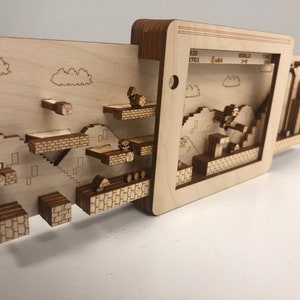 Super Mario Bros. World 1-1 Panorama Wood Model, Nintendo - Etsy Canada