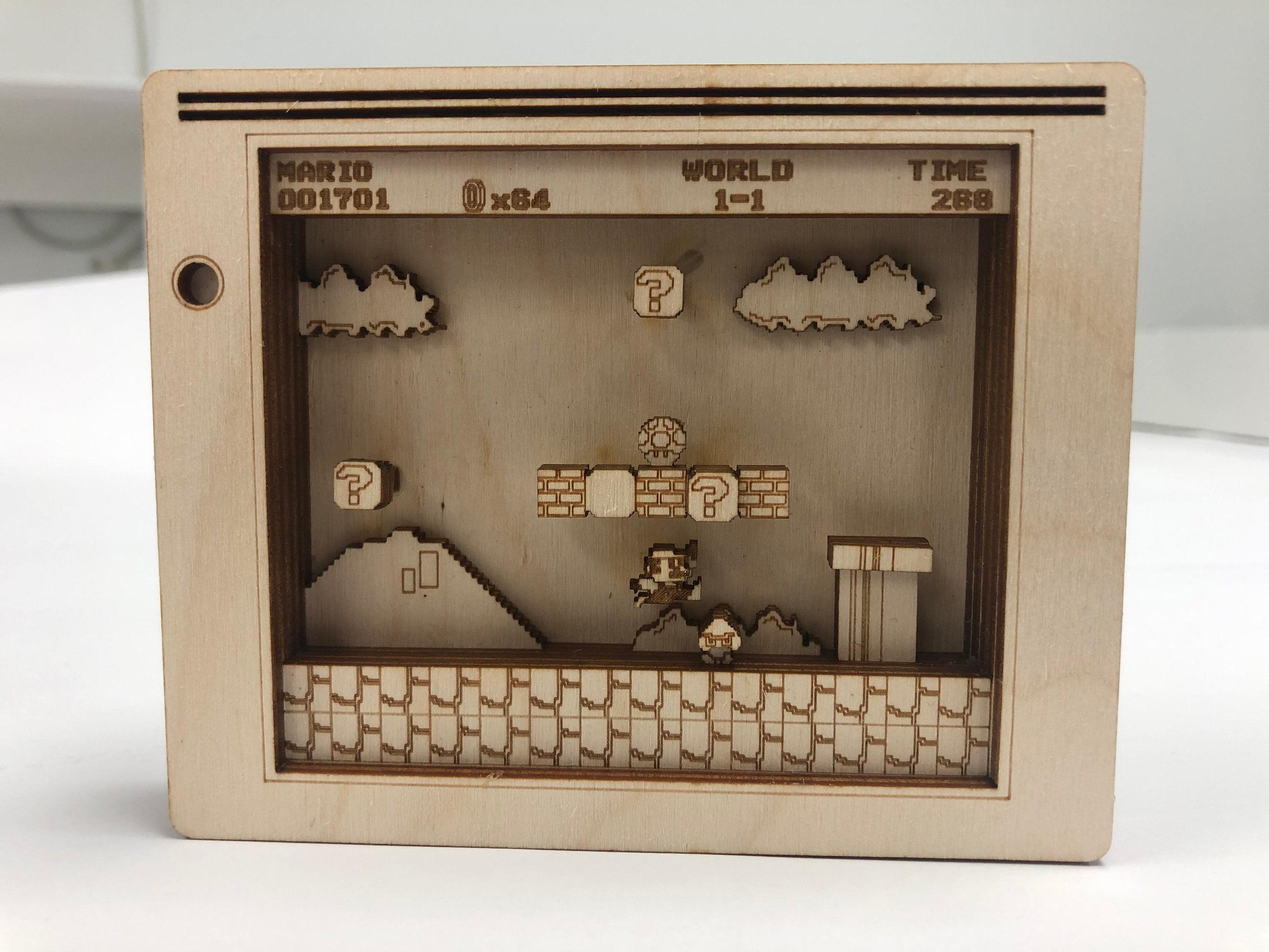 Super Mario Bros. 1-1 Wood Art Model, Nintendo - Etsy