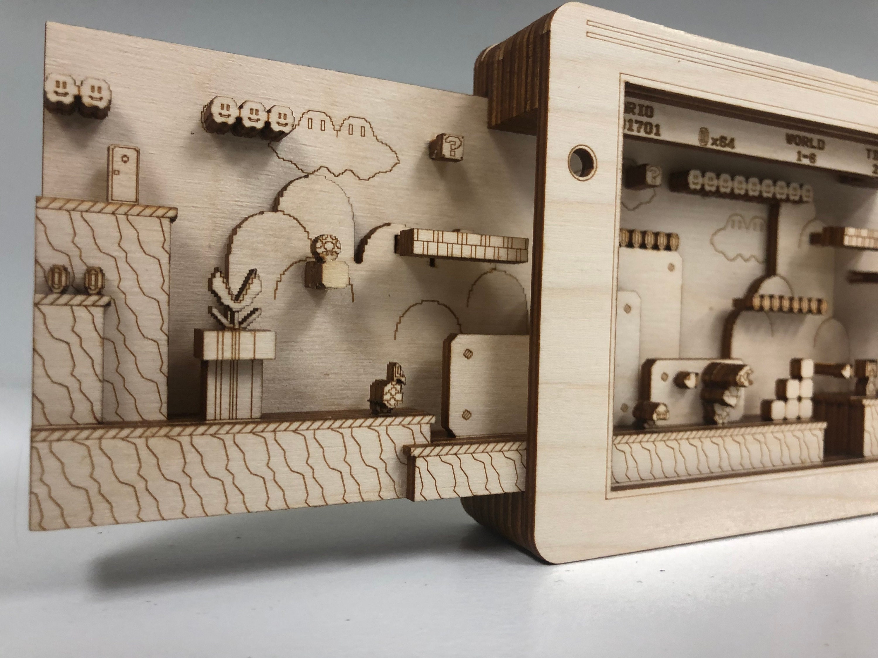 Super Mario Bros. 3 Wood Model Nintendo | Etsy