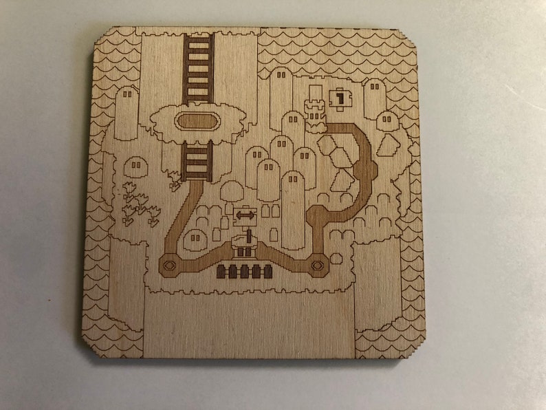 Super Mario World Wood Coaster Set, Nintendo - Etsy