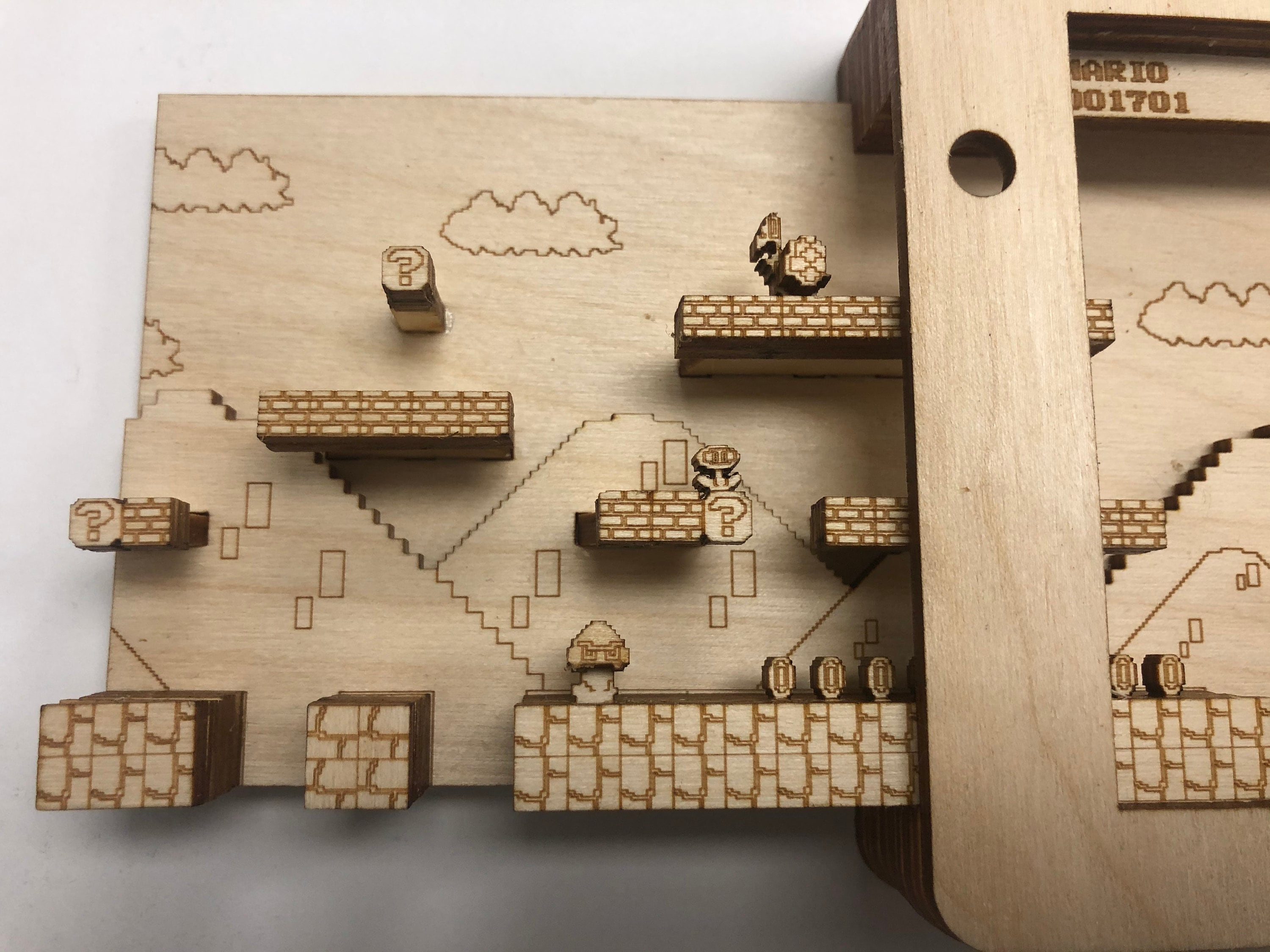 Super Mario Bros. World 1-1 Panorama Wood Model Nintendo | Etsy