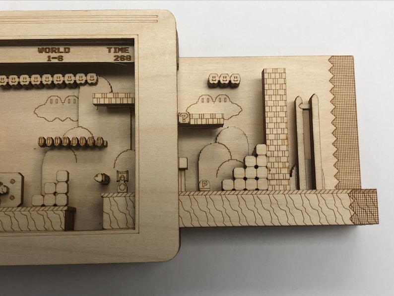 Super Mario Bros. 3 Wood Model, Nintendo - Etsy