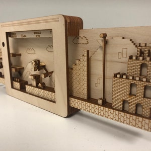 Super Mario Bros. World 1-1 Panorama Wood Model, Nintendo - Etsy Canada