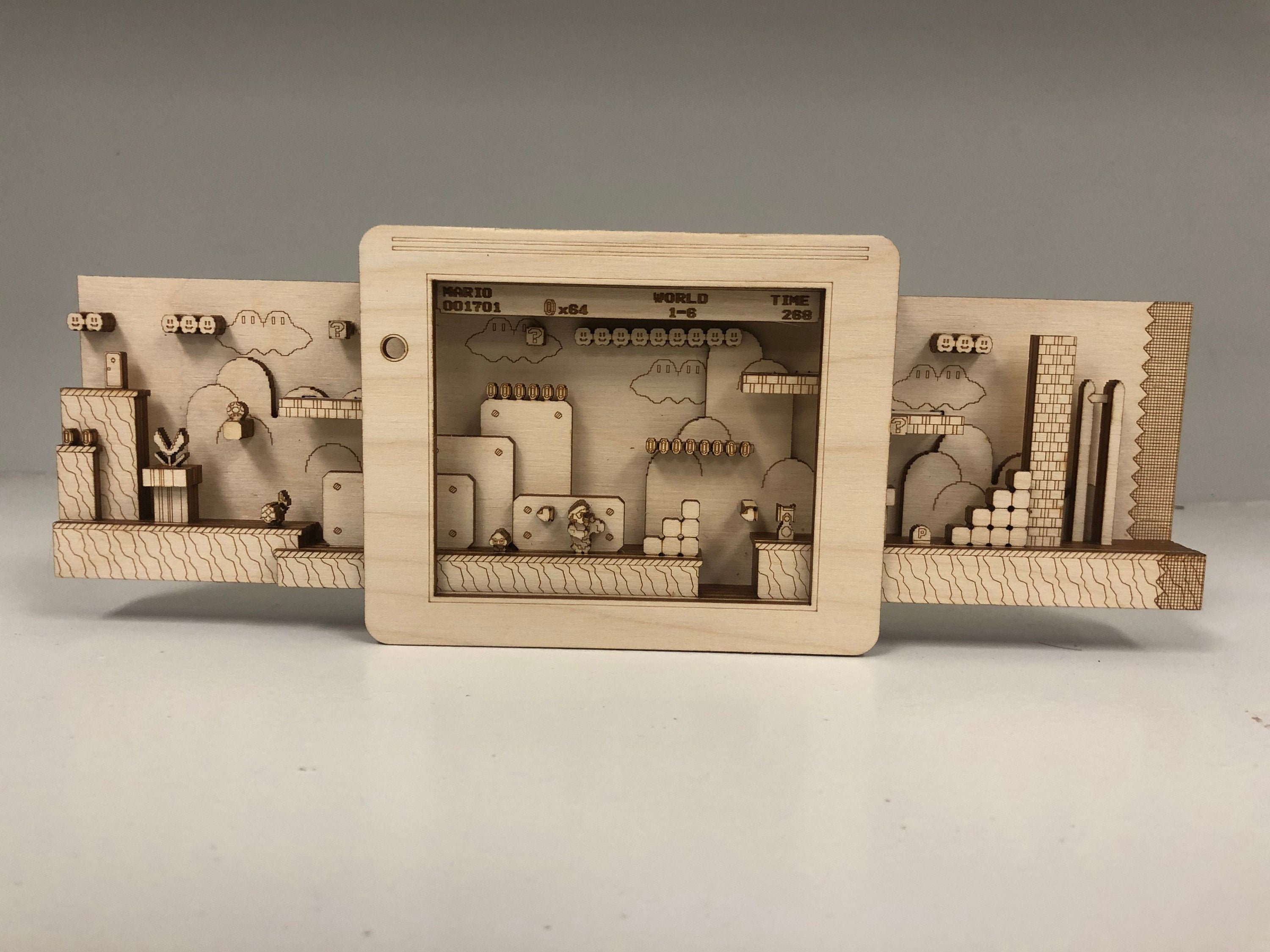 Super Mario Bros. 3 Wood Model, Nintendo - Etsy