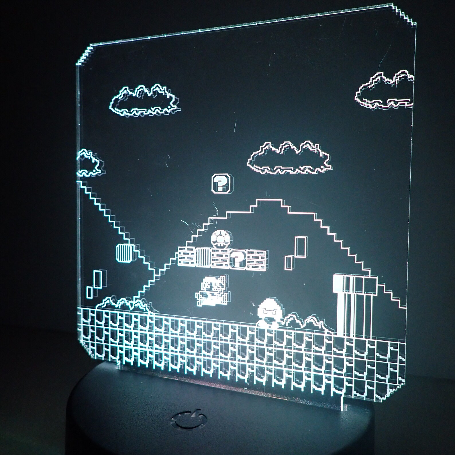 Super Mario World 1-1 LED Acrylic Lamp, Light, Scene 1, Nintendo - Etsy