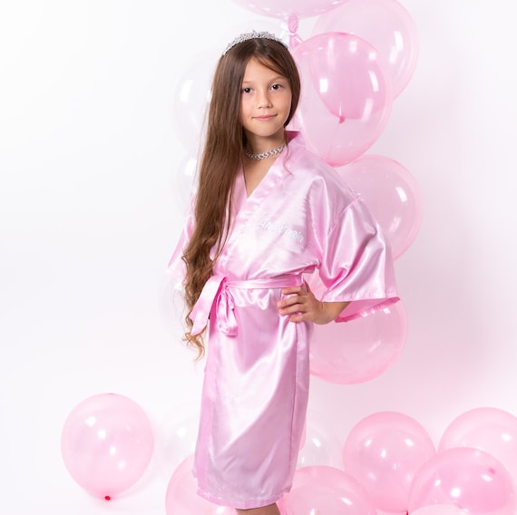 Kids Satin Robes Flower Girl Robe Bridal Robe Bridal Party | Etsy