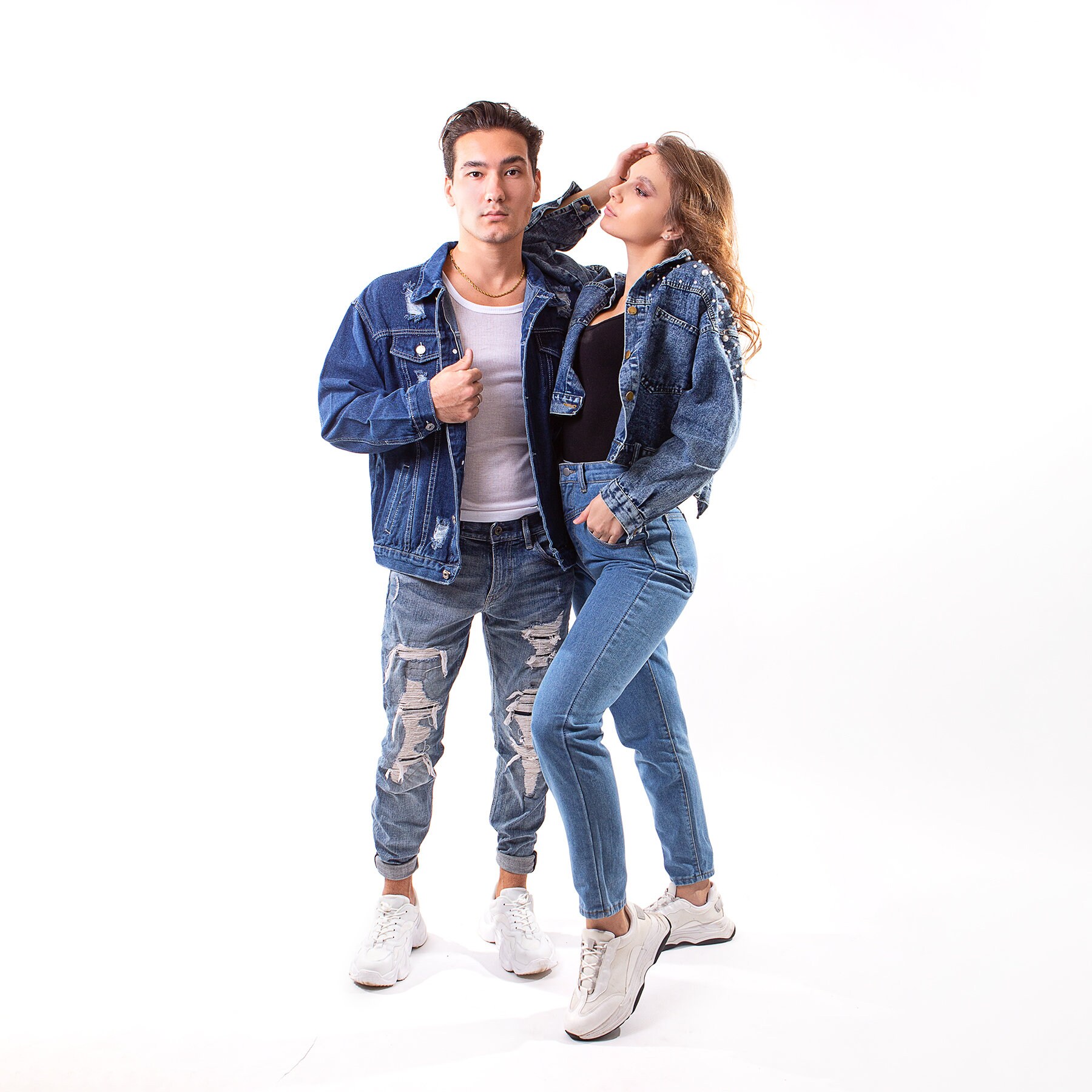 Matching Couple Denim Jackets Jackets for Bride and Groom | Etsy