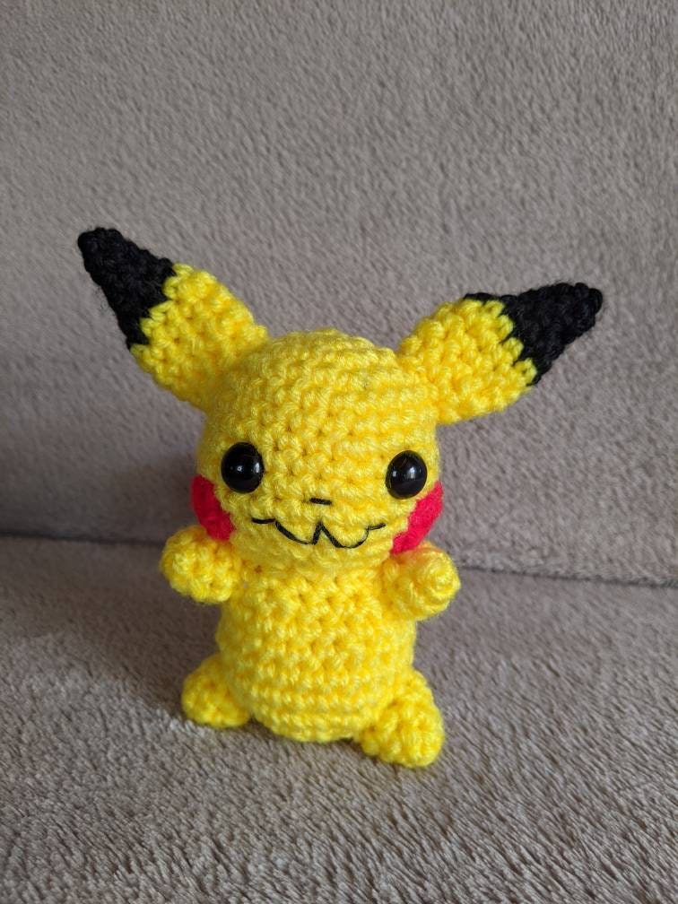 Crocheted Pikachu, With A Crocheted Ball - Etsy