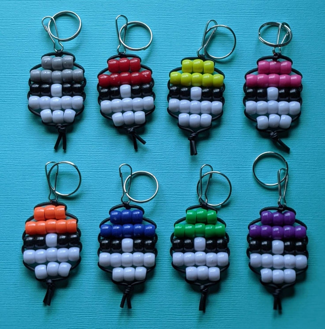 Mini Poke Ball Colored Keyrings - Etsy