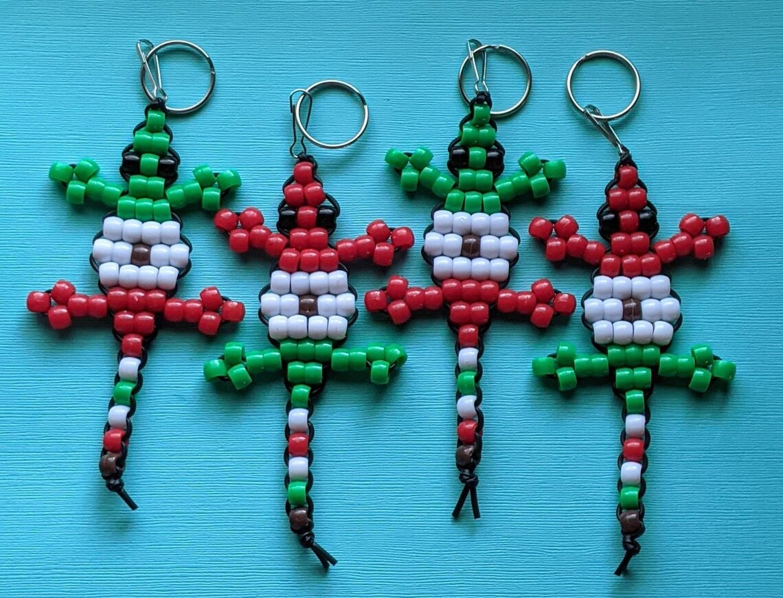 Festive Colored Lizard Keyrings - Etsy