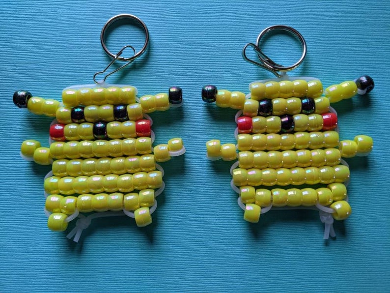 Pikachu, Pearl Colored Keyring - Etsy