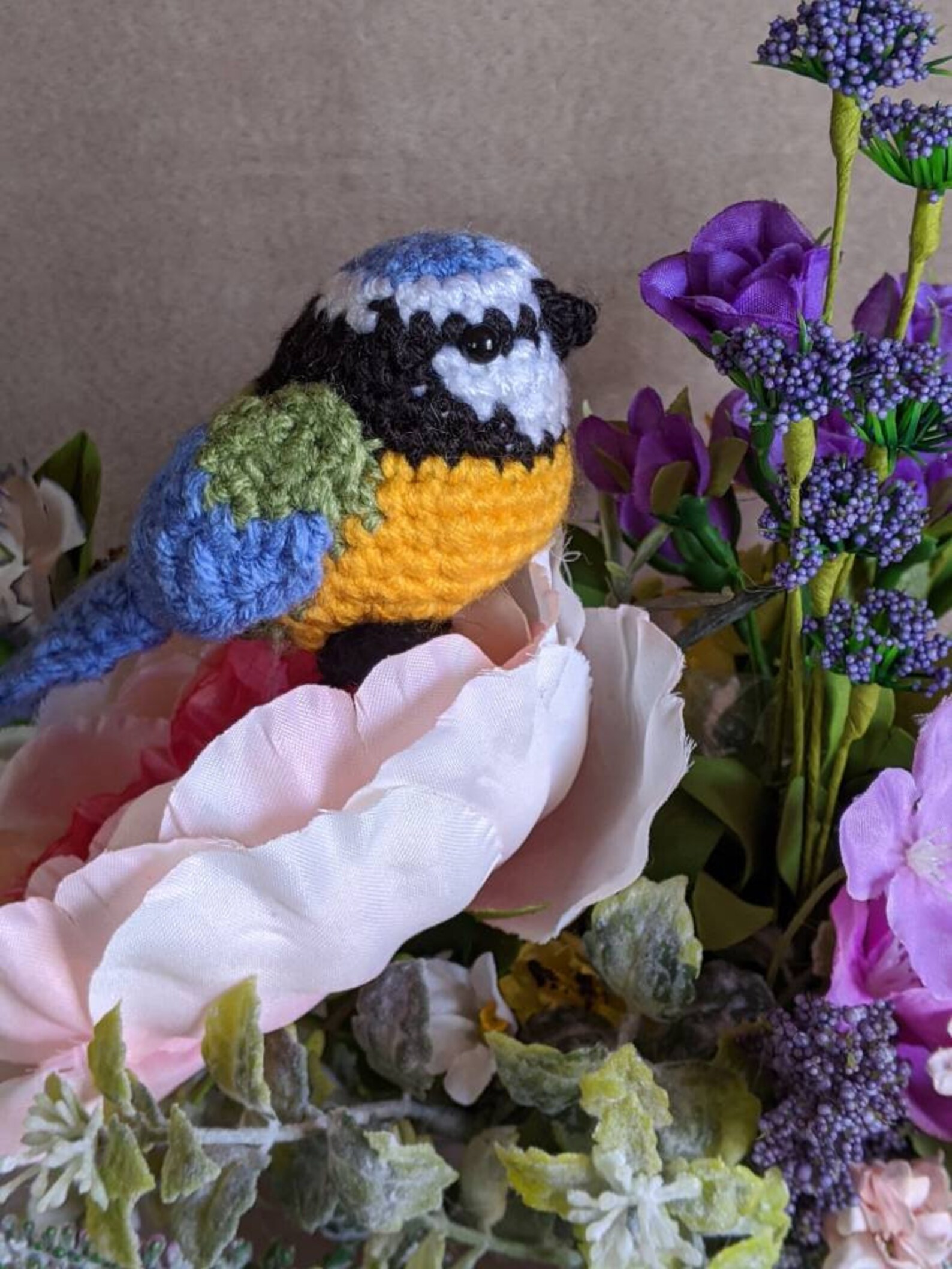 Crocheted Bird-blue Tit - Etsy