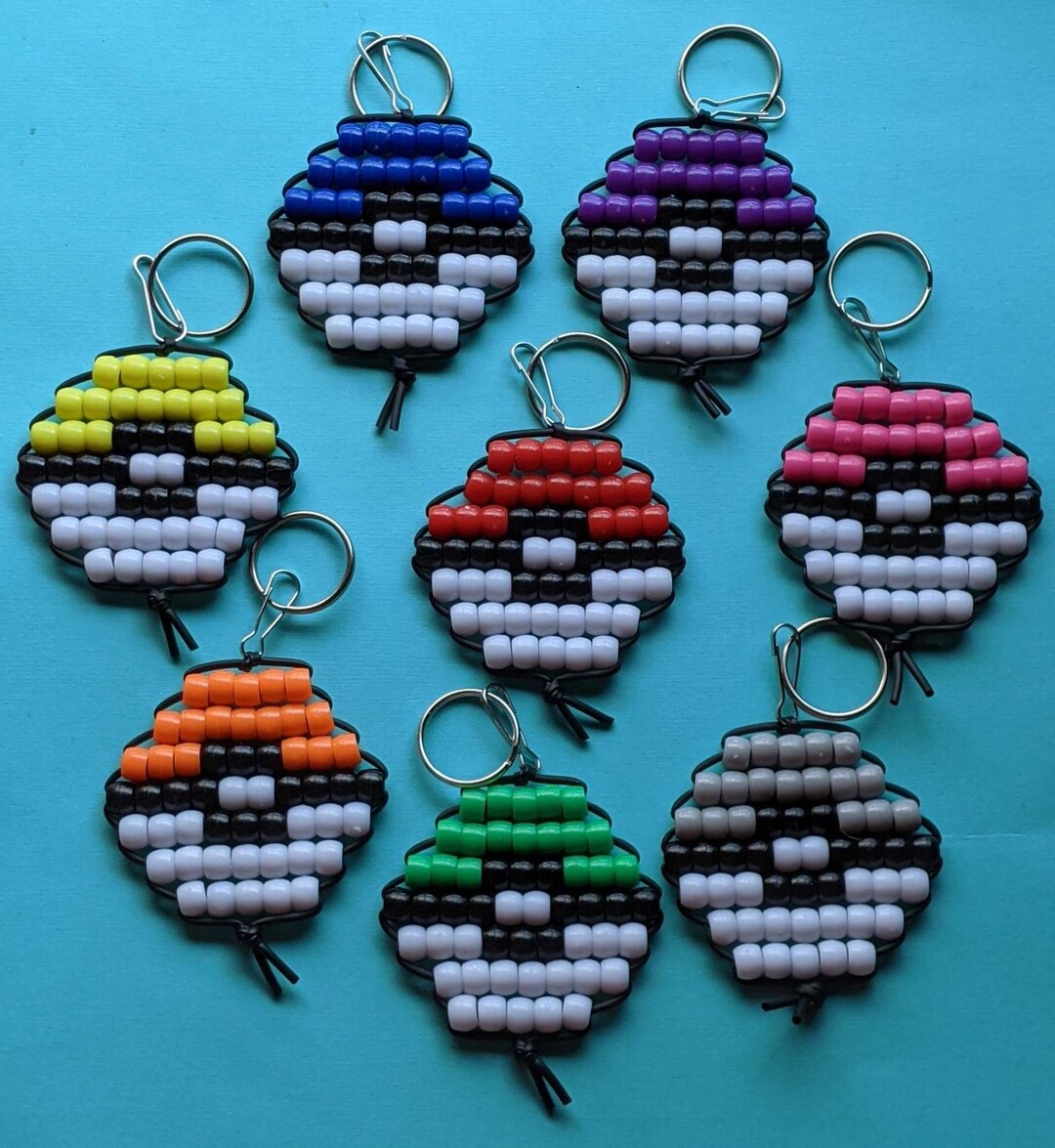 Poke Balls Colored Keyrings - Etsy