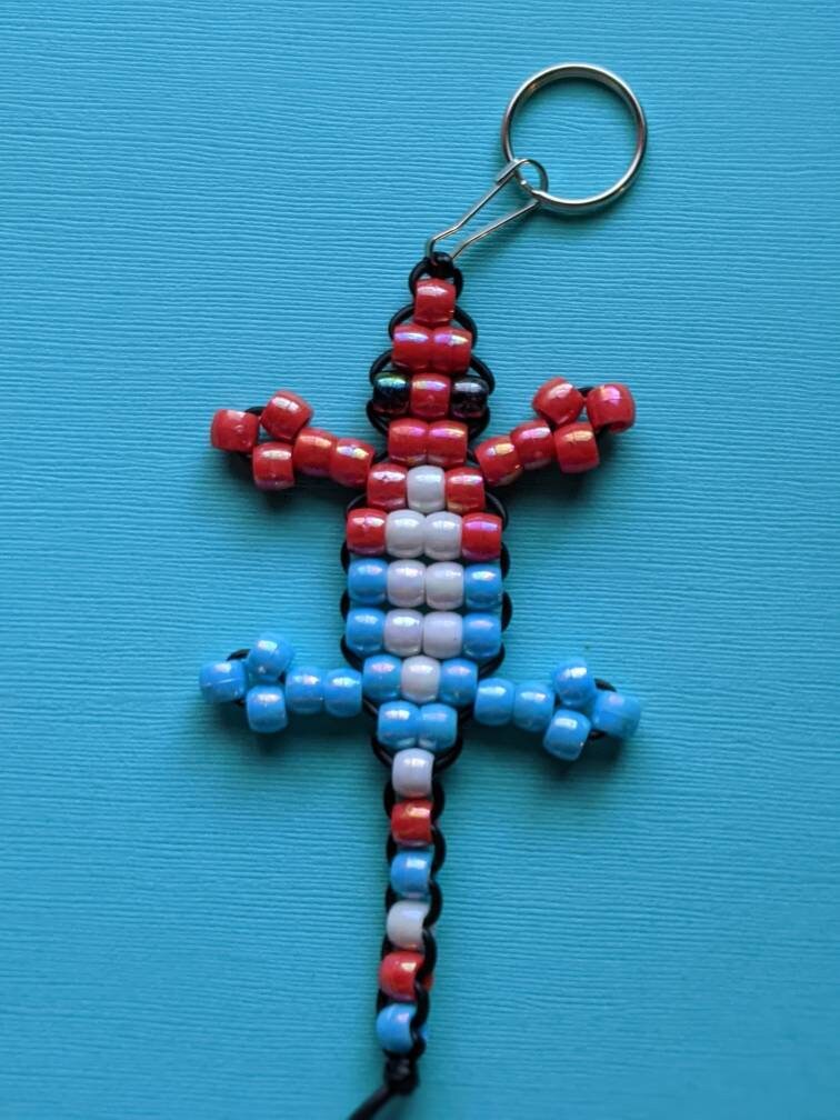 Splash Colored Lizard Keyrings | Etsy