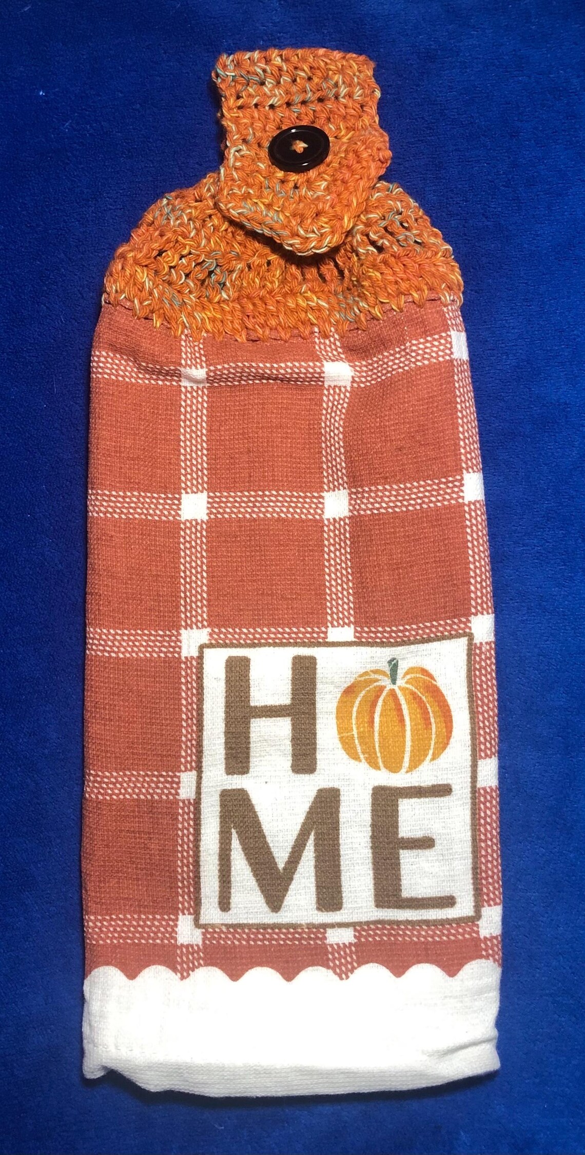 Kitchen Towels With Crocheted Top-button/hanging Dish Towels - Etsy