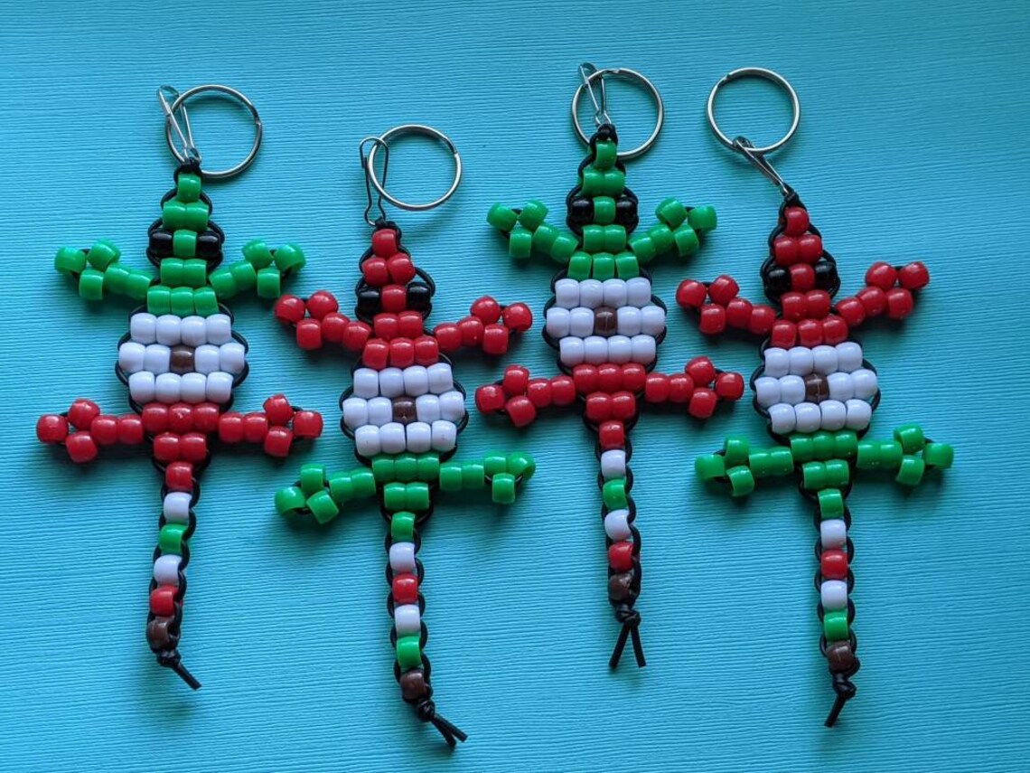 Festive Colored Lizard Keyrings - Etsy