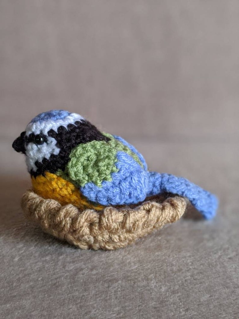Crocheted Bird-blue Tit - Etsy