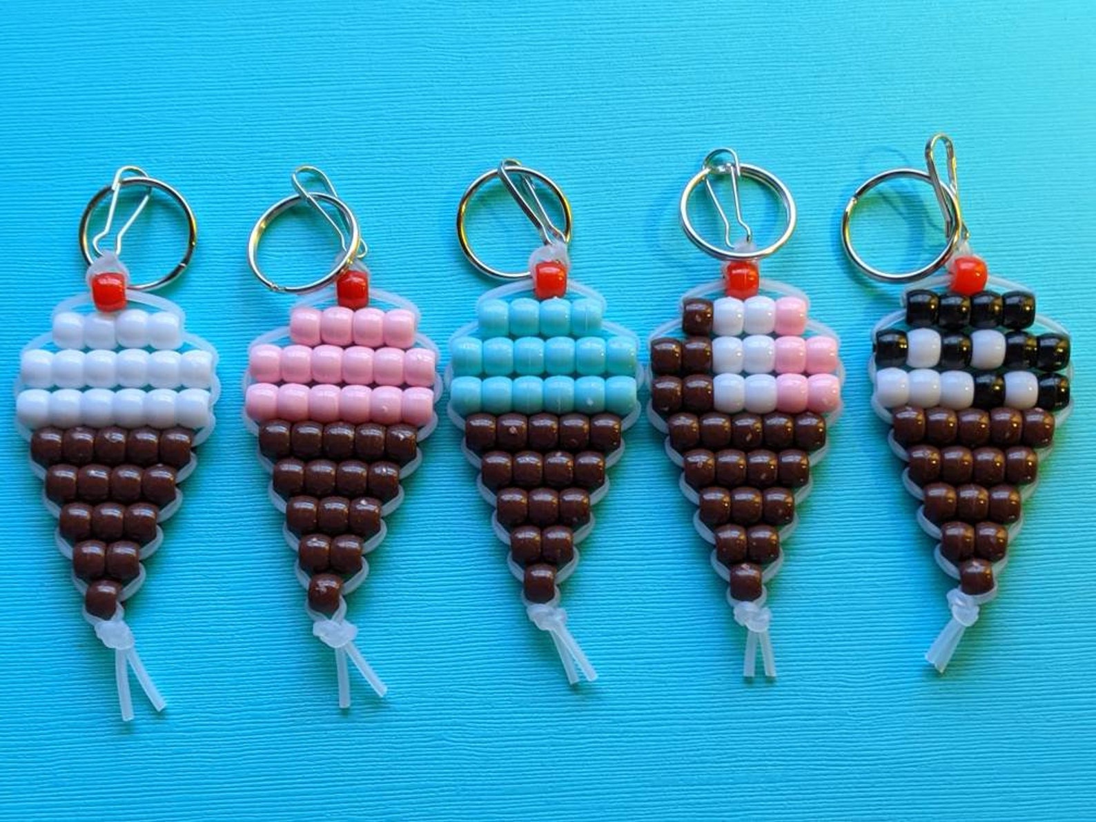 Ice Cream Cone Keyrings - Etsy