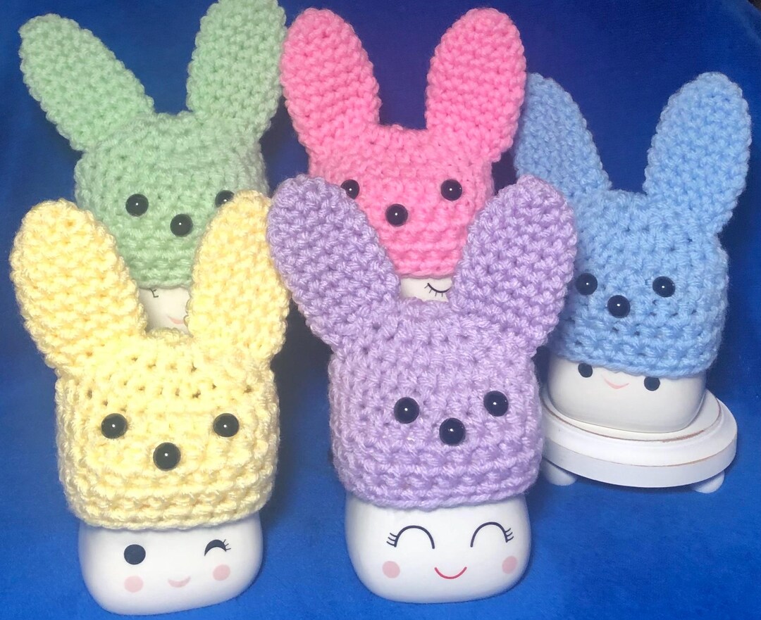 Crocheted Marshmallow Mug Peep Hats, Pastel Colors - Etsy