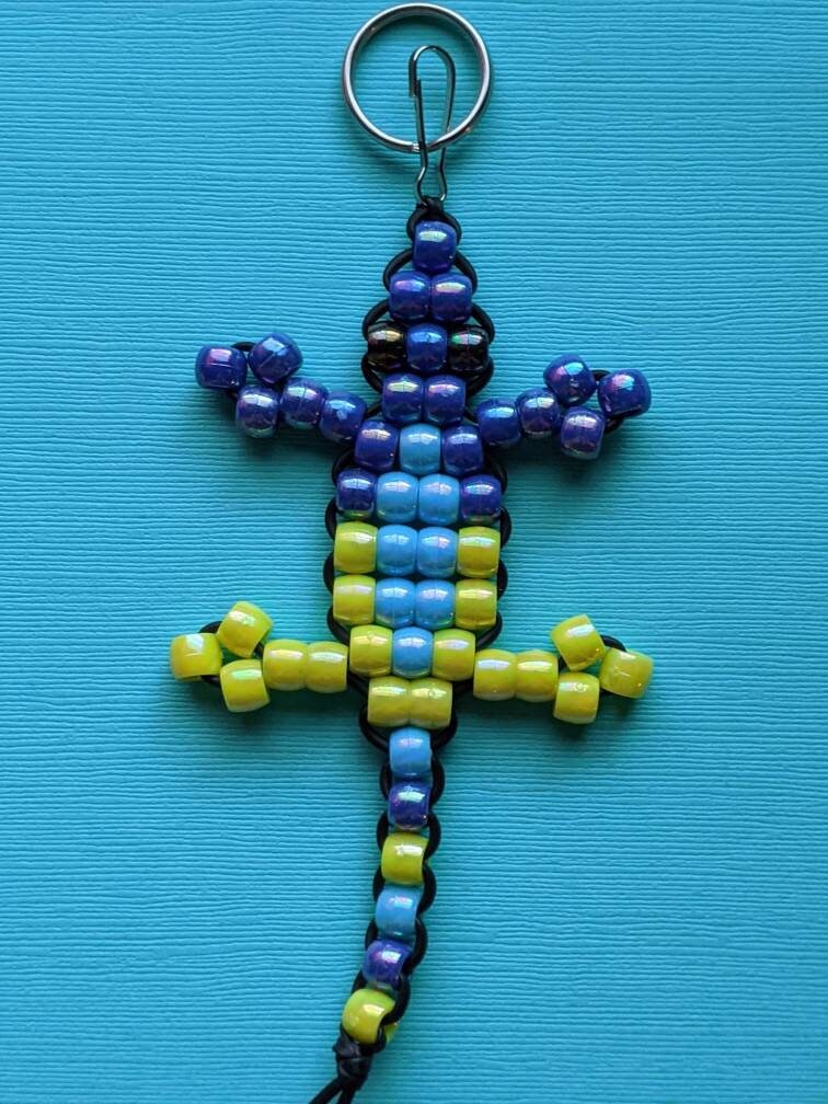 Splash Colored Lizard Keyrings | Etsy