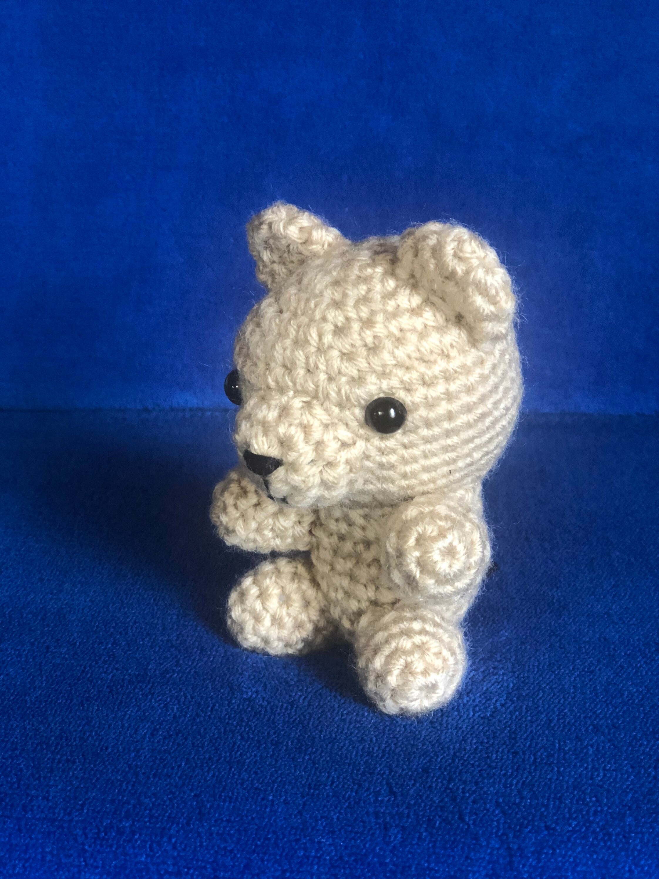 Crocheted Tiny Teddy Bear Tan Color | Etsy