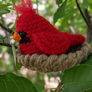 Crocheted Bird-mini Cardinal - Etsy