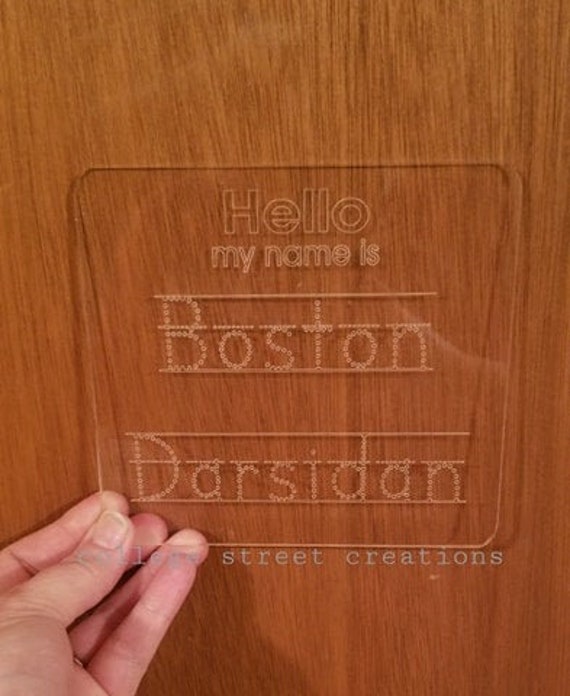 Dry Erase Name Trace Learn To Write Your Name Free Etsy