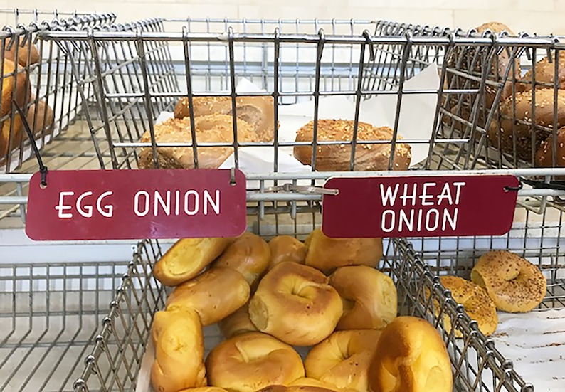 Custom Engraved Plastic Professional BAGEL Deli / Bakery Signs- YOUR ...