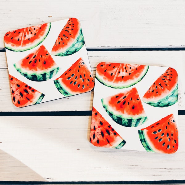 Watermelon Coasters - Etsy