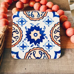 Mediterranean Tile Coasters | Set of 4 Coasters | Signature Collection ...