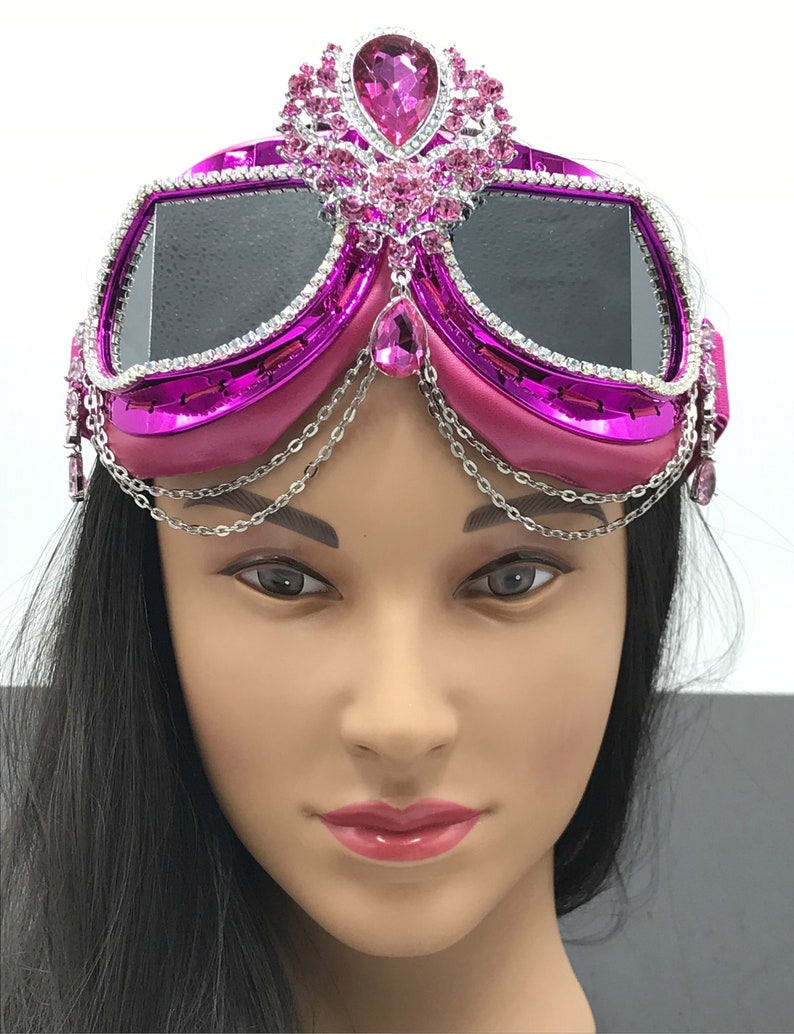 The "atlantean" Goggle in Pink and Silver. Dust Goggles. Festival ...