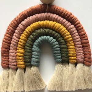 Macrame Rainbow, Modern Rainbow Wall Hanging, Colorful Rainbow Fiber ...
