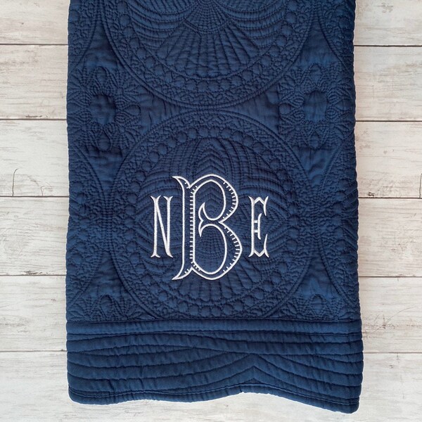 Monogrammed Quilt - Etsy