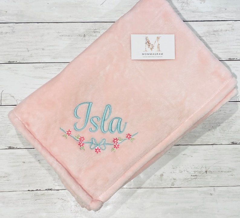 Personalized Soft Baby Blanket Soft Pink Baby Blanket - Etsy
