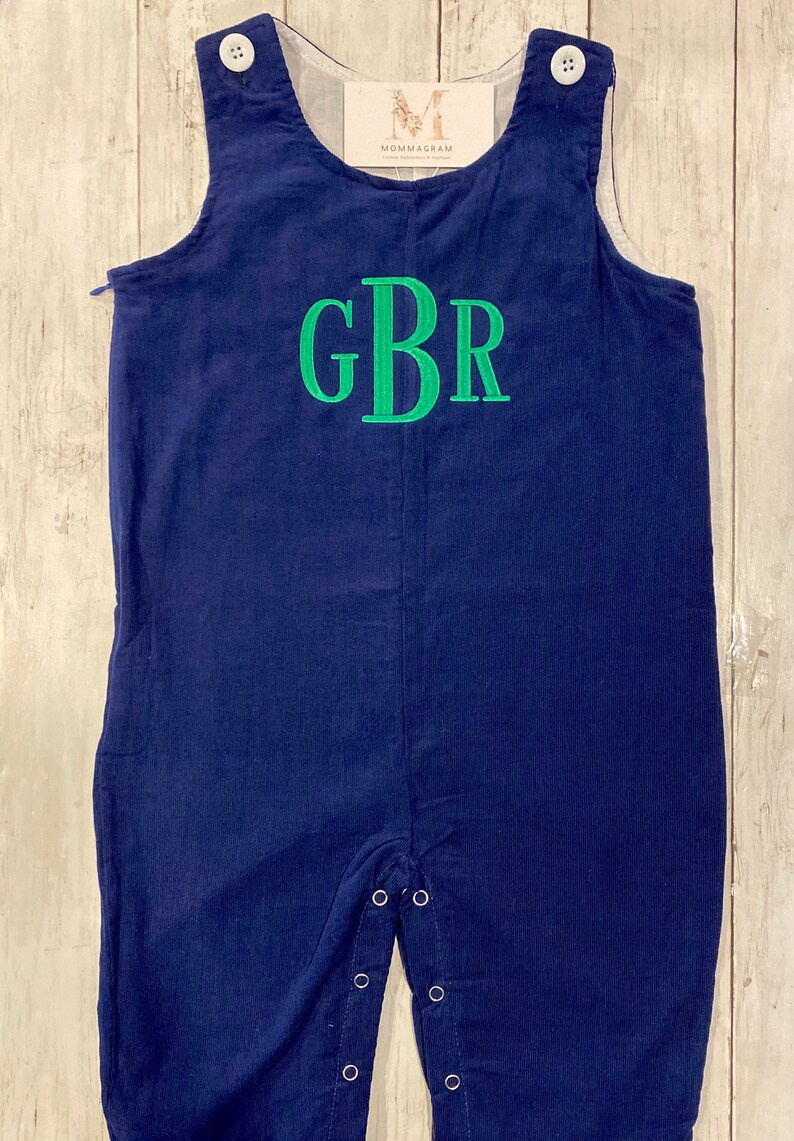 Personalized Corduroy and Gingham Overalls Monogrammed - Etsy