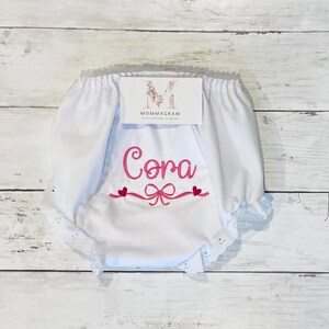 Heart Bloomers, Heart Diaper Covers, Personalized Bloomers, Monogrammed ...