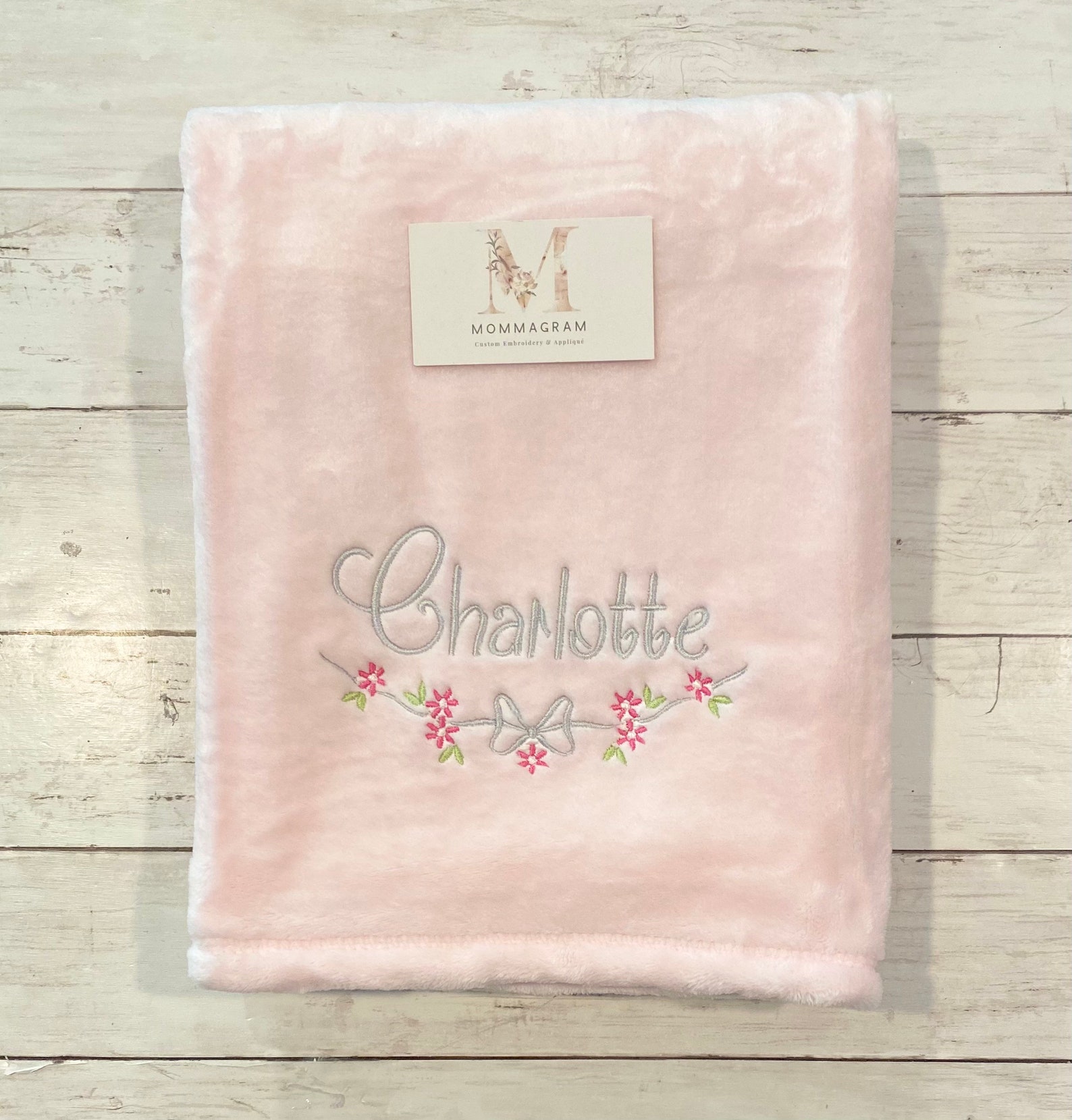 Personalized Soft Baby Blanket Soft Pink Baby Blanket - Etsy